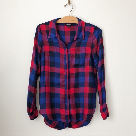 Lucky Brand | Tops | Lucky Brand Red And Blue Plaid Button Up With Back Buttons | Poshmark